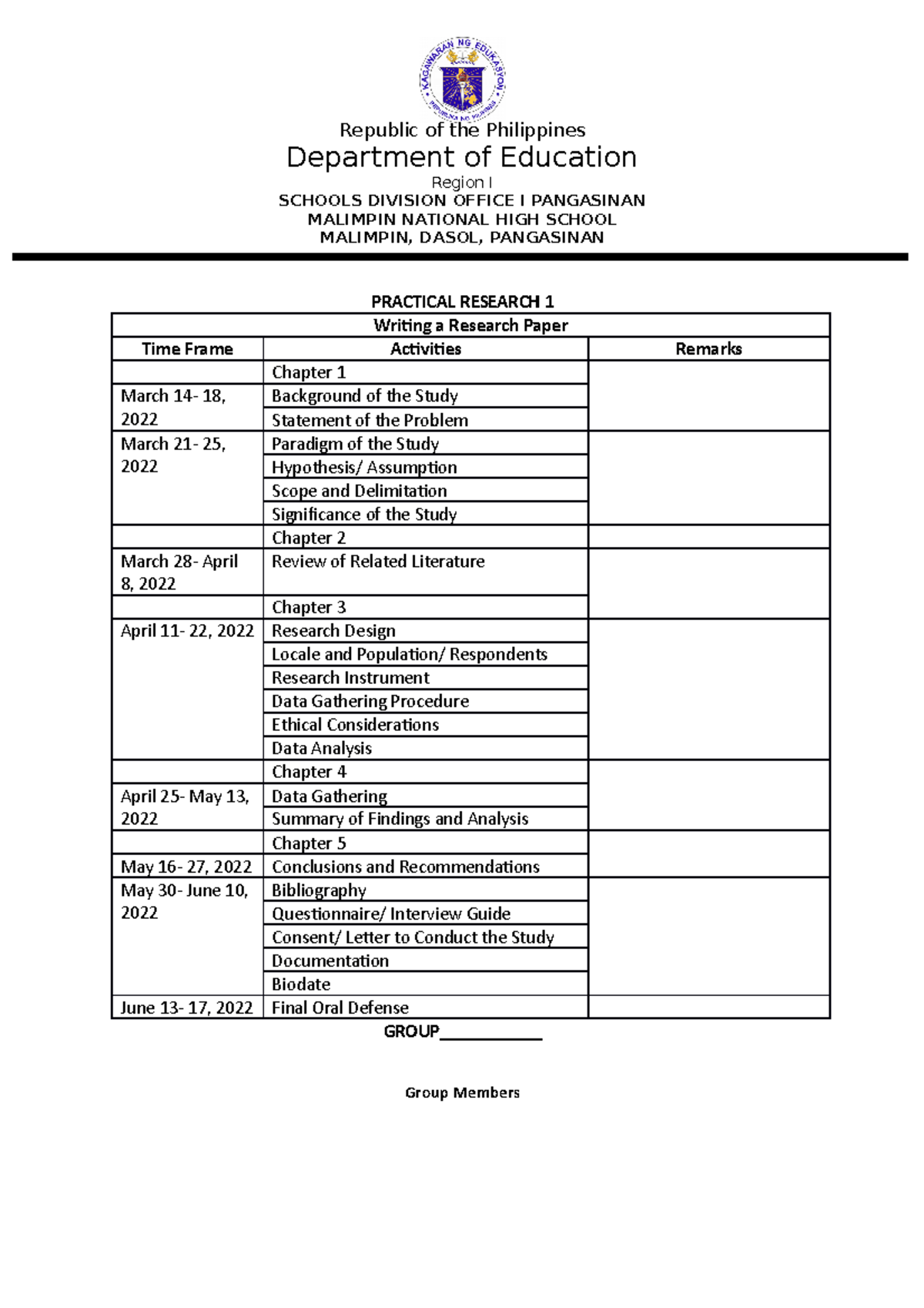 PR1 Writing Checklist - Can be use as reference for meetings and ...
