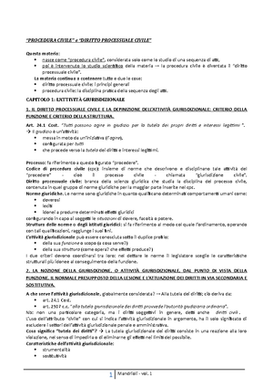 procedimenti speciali procedura civile 1 riassunti schematici - Procedimenti speciali PROCEDURA ...