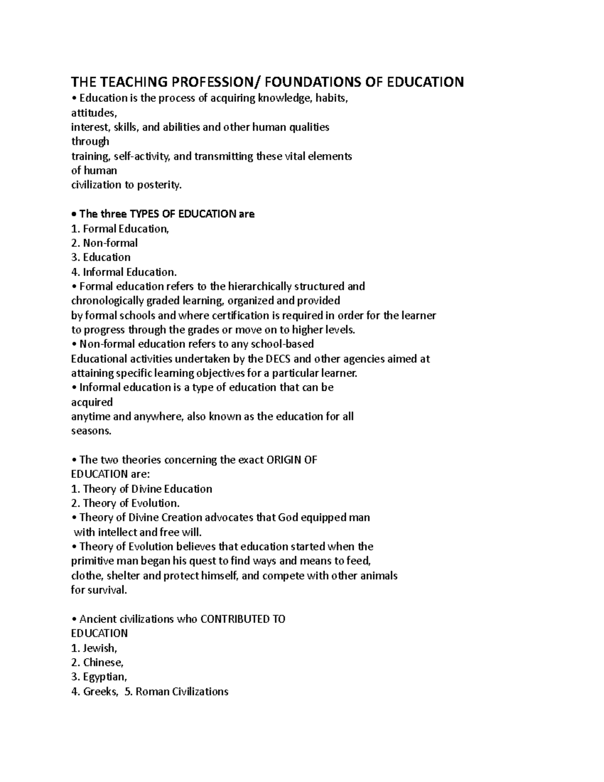 THE- Teaching- Profession - THE TEACHING PROFESSION/ FOUNDATIONS OF ...