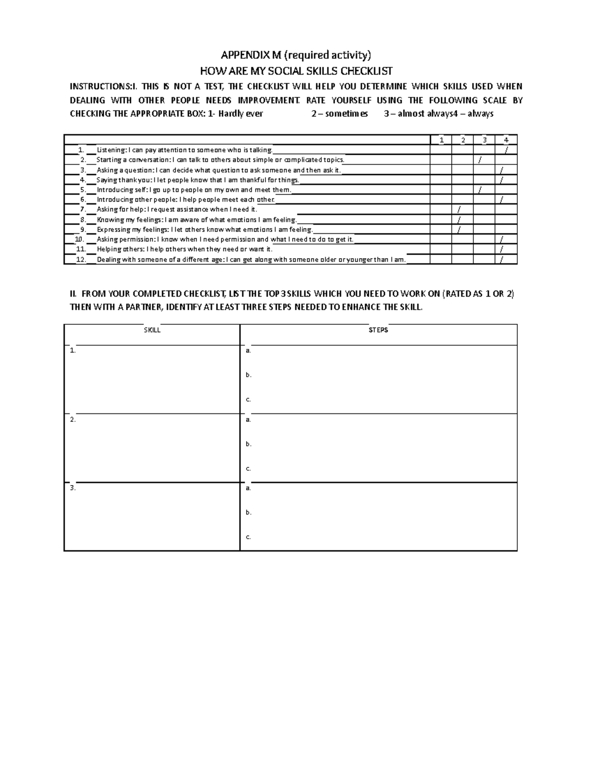 Appendix+M-social+skills+acty - APPENDIX M (required activity) HOW ARE ...