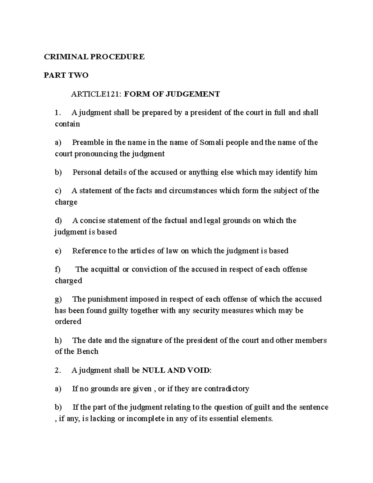 Criminal Procedure part 2 - CRIMINAL PROCEDURE PART TWO ARTICLE121 ...