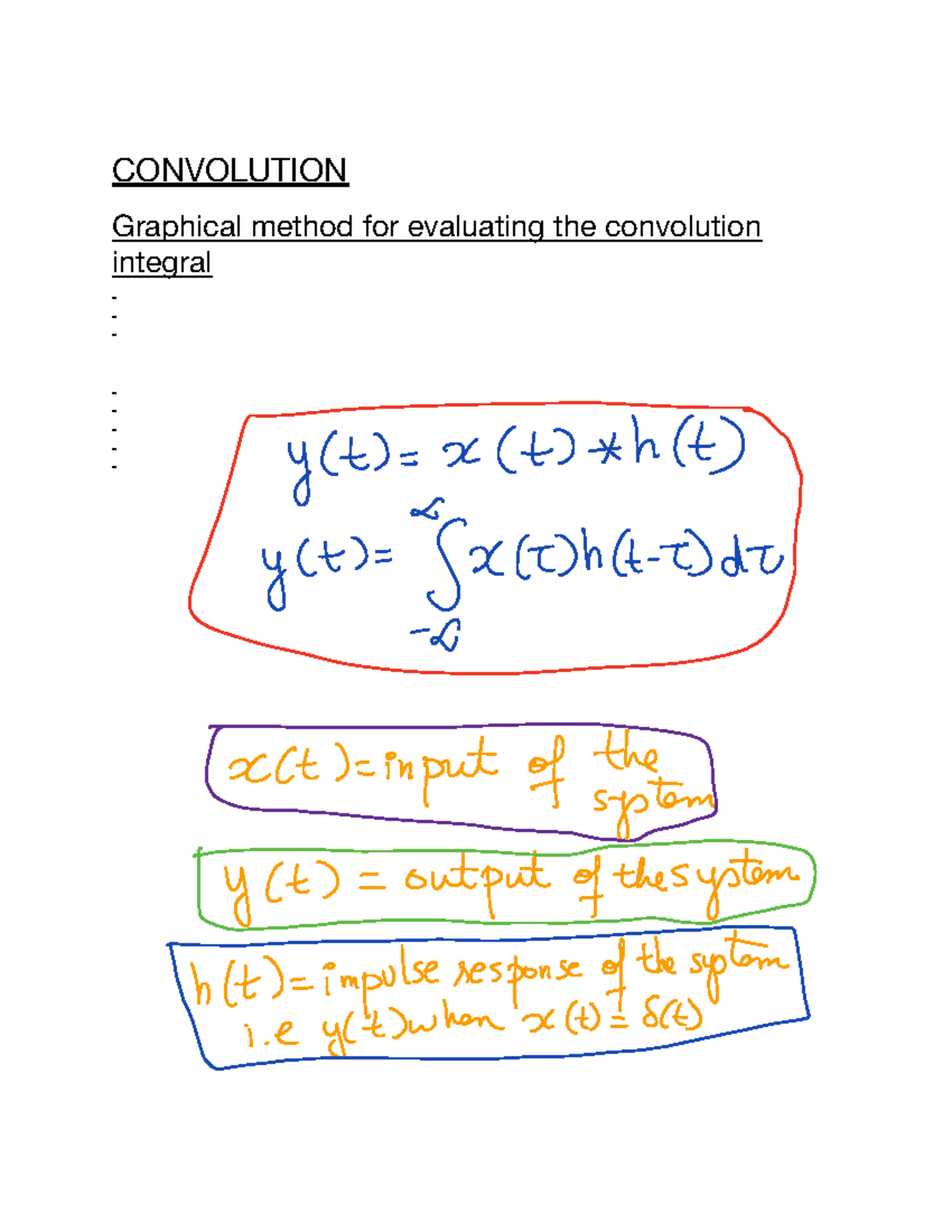 Convolutionby Graphical Method Example 3 - ELEC242 - Concordia - Studocu