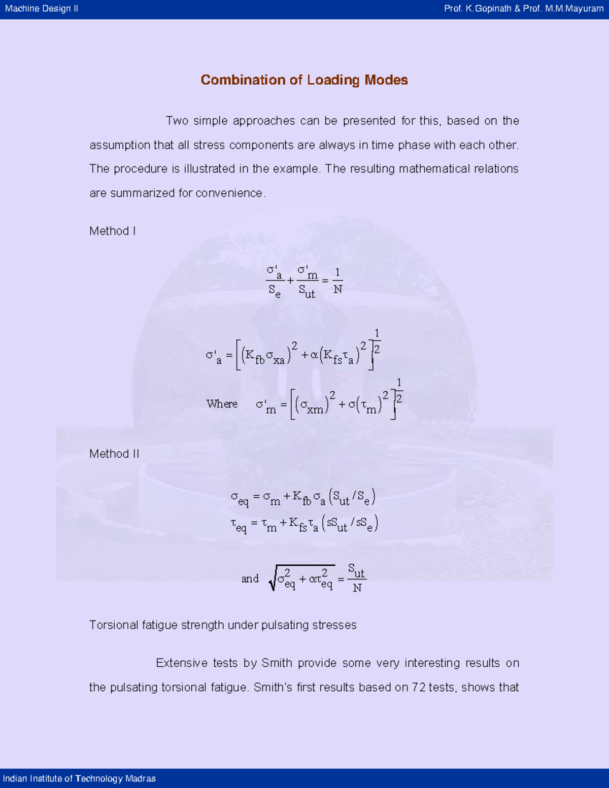 1 8 - Professor GN Pillai - Combination of Loading Modes Two simple ...