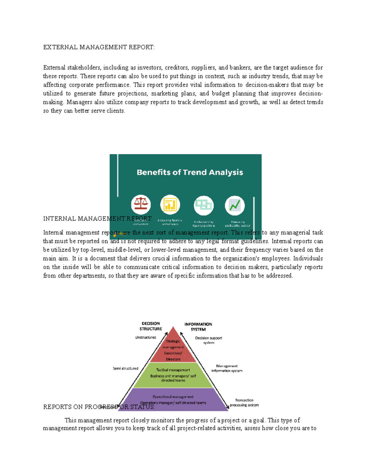 Manrep 1 - Synthesis or Summary - EXTERNAL MANAGEMENT REPORT: External ...