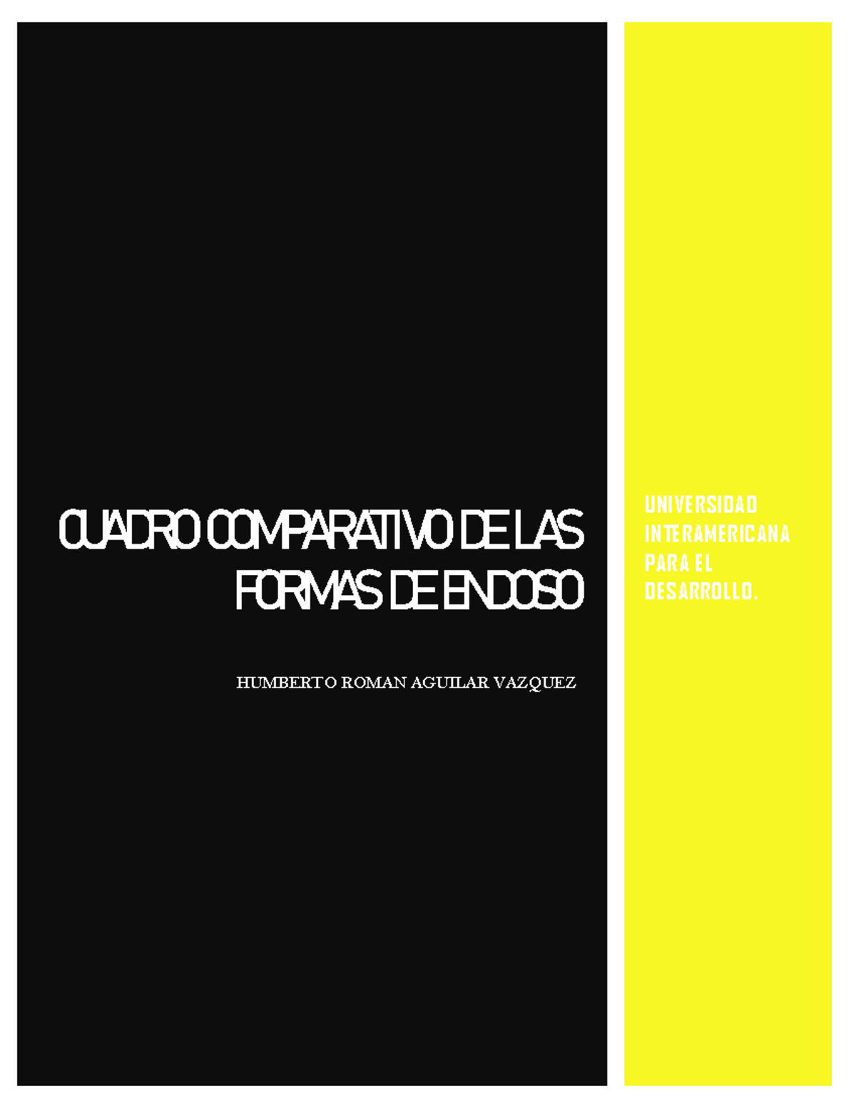 Endosos - CUADRO COMPARATIVO DE LAS FORMAS DE ENDOSO HUMBERTO ROMAN ...