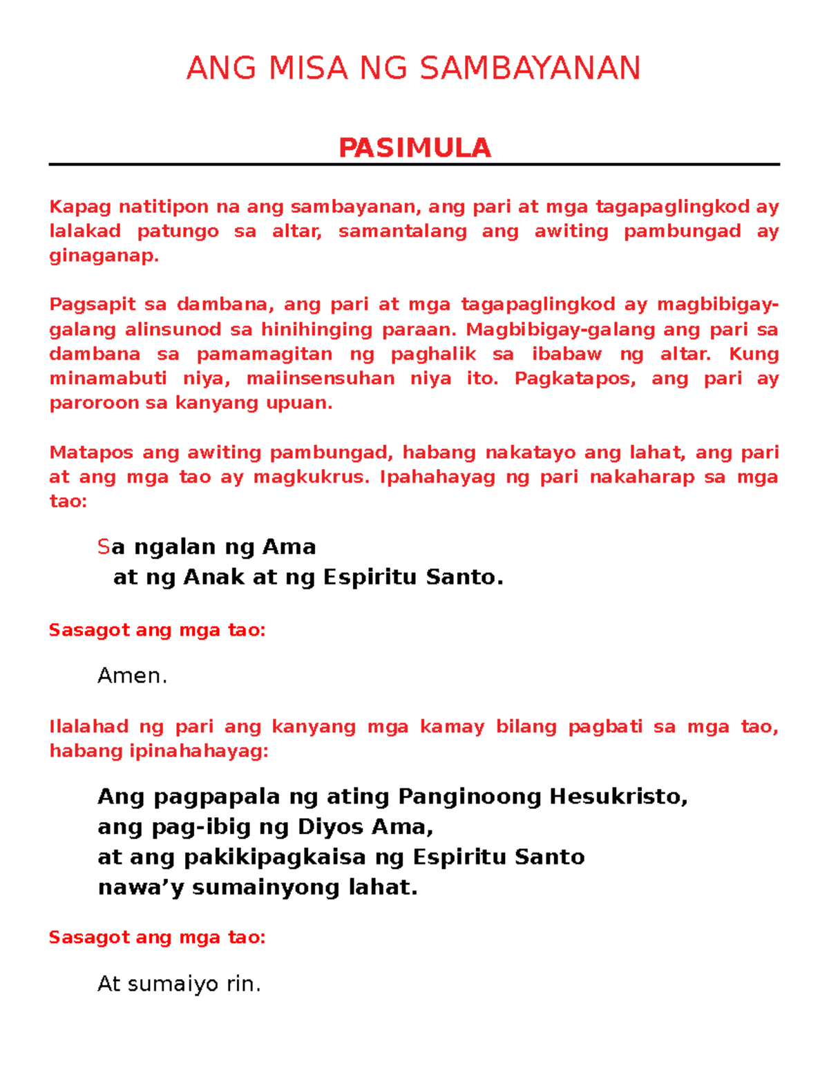 Inbound 8368927944258260478 - ANG MISA NG SAMBAYANAN PASIMULA Kapag ...