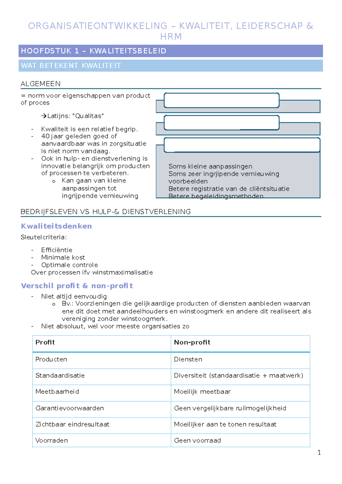 Organisatieontwikkeling - theorie leerpad 4 - ORGANISATIEONTWIKKELING ...