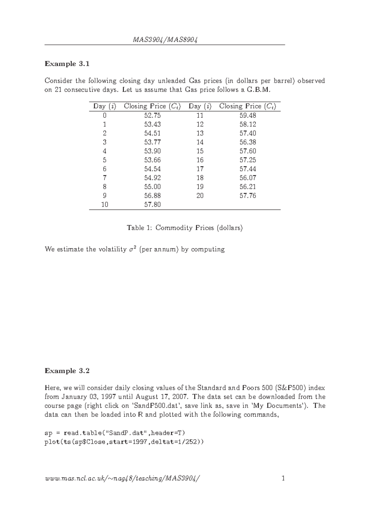 MAS3904 2017-2018 Class Examples - Section 3 - MAS3904/MAS Example 3 ...