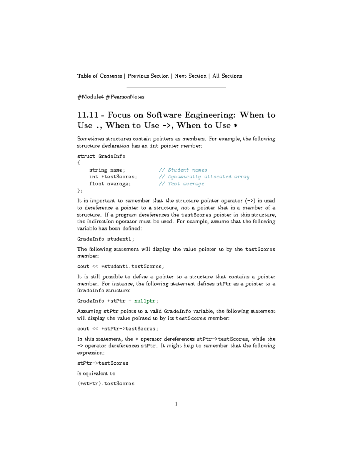 11.11 - Focus on Software Engineering - Table of Contents | Previous Section | Next Section ...