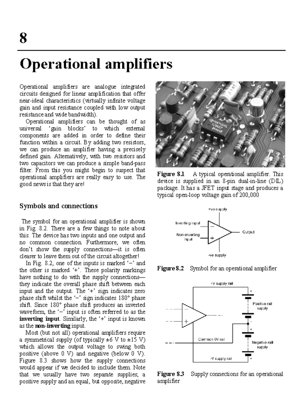 Electronic circuits-168-180 - 8 Operational amplifiers Operational amplifiers are analogue - Studocu