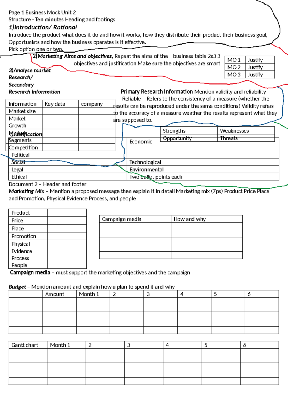 Business Test Notes - Page 1 Business Mock Unit 2 Structure - Ten ...