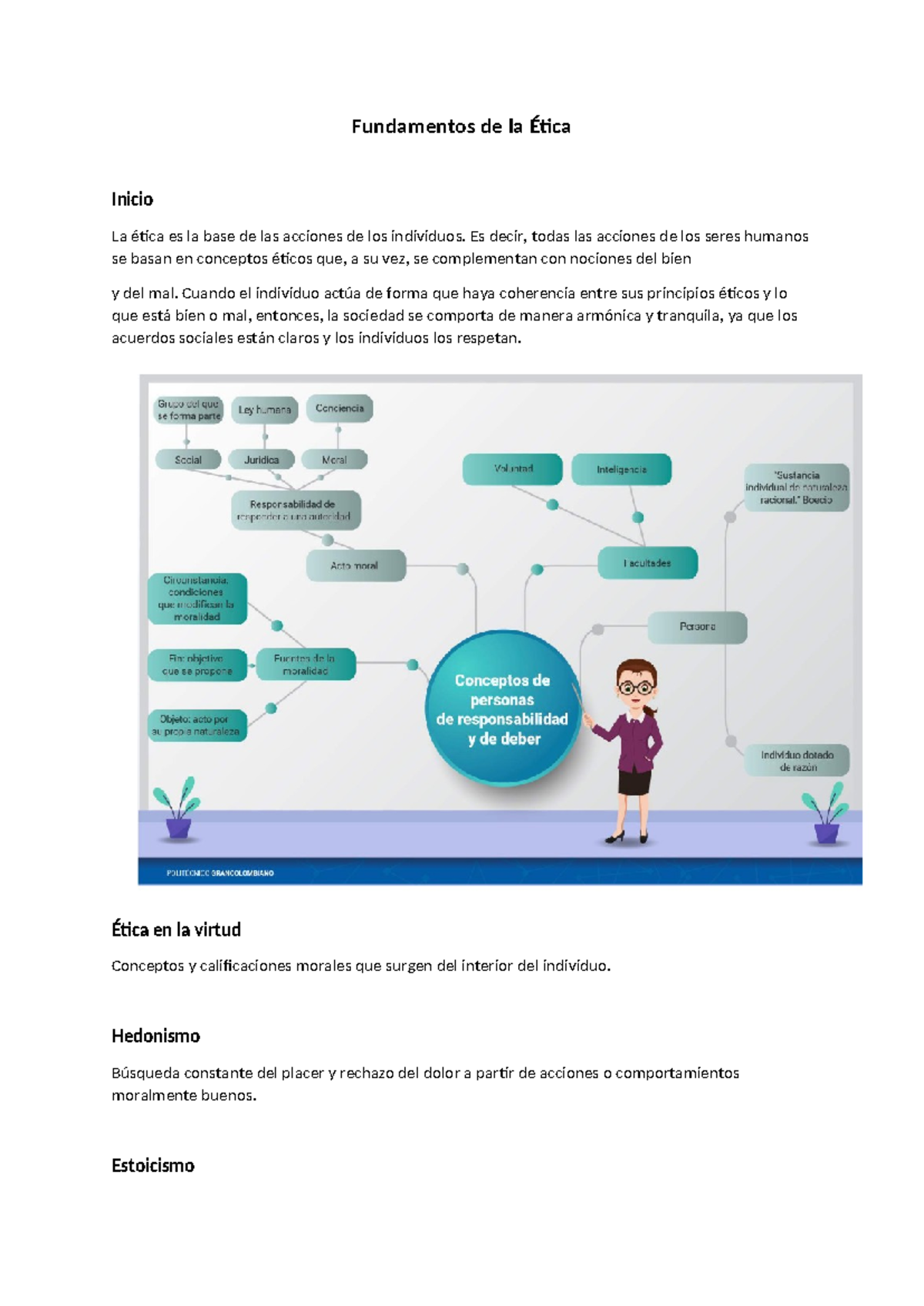 Fundamentos de la Etica - Fundamentos de la Ética Inicio La ética es la ...