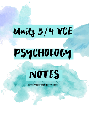 VCE Psychology Unit 3 Question and Answer Booklet 2023 - Trial ...