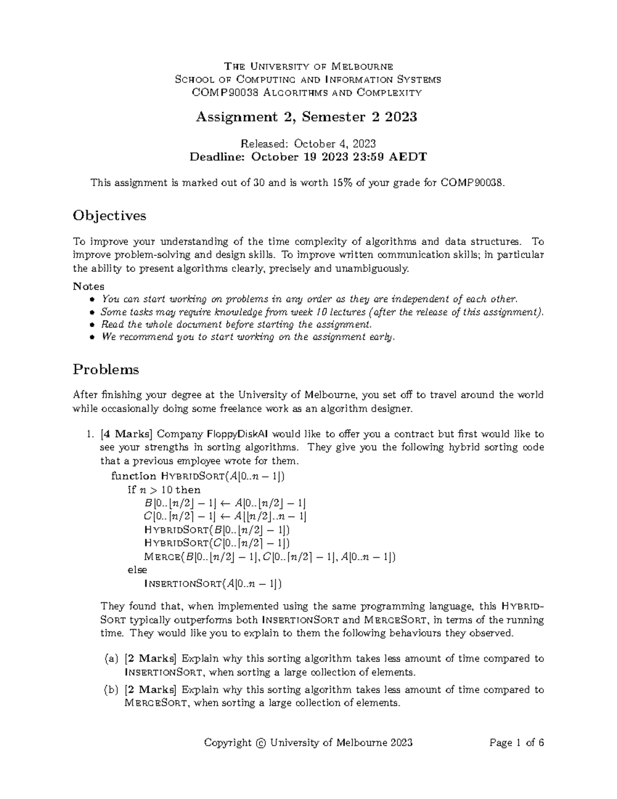 COMP90038 2023S2 A2 - Assignment2 for Semester 2/2023. - The University of Melbourne School of ...