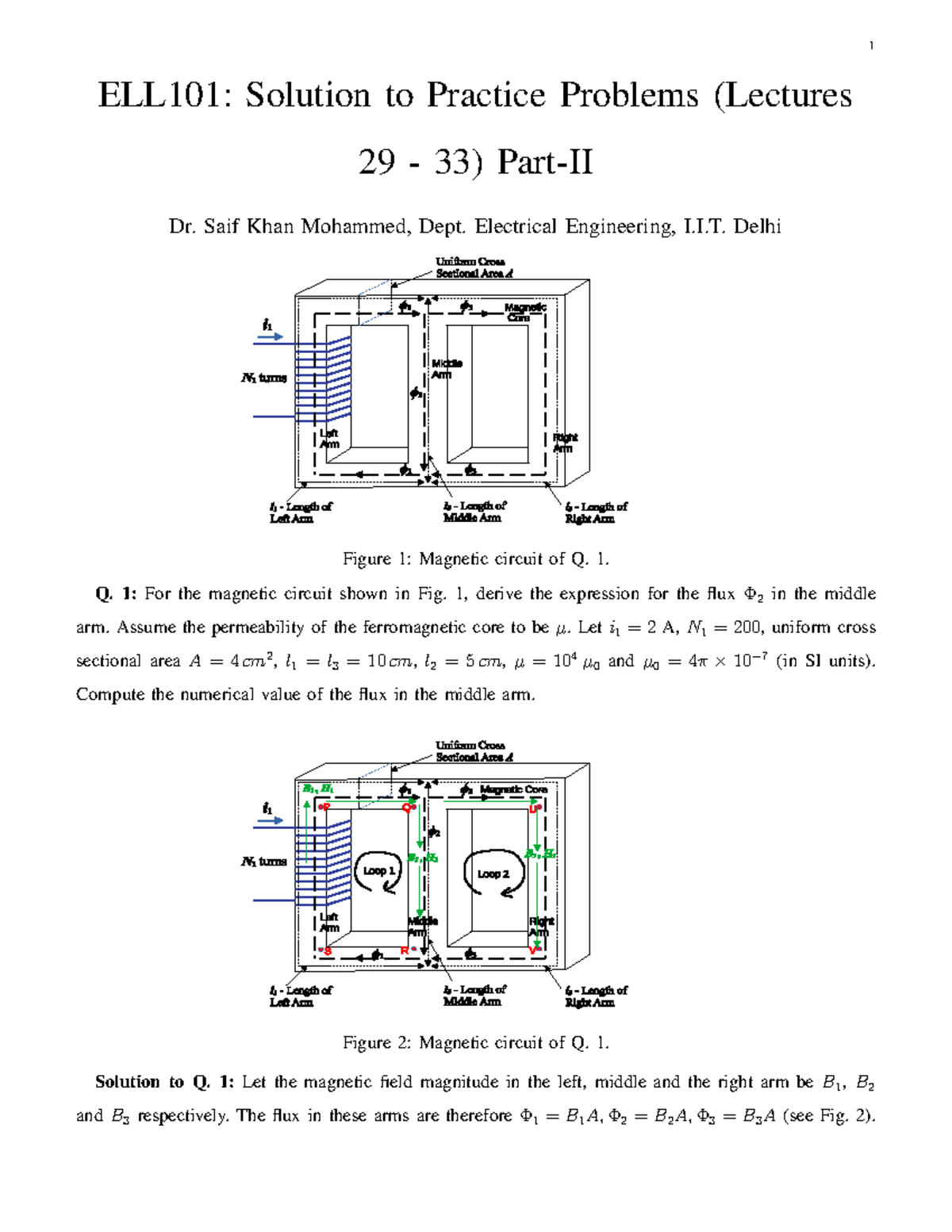 ELL101 Tut 9 Part II Solutions - ELL101: Solution to Practice Problems ...