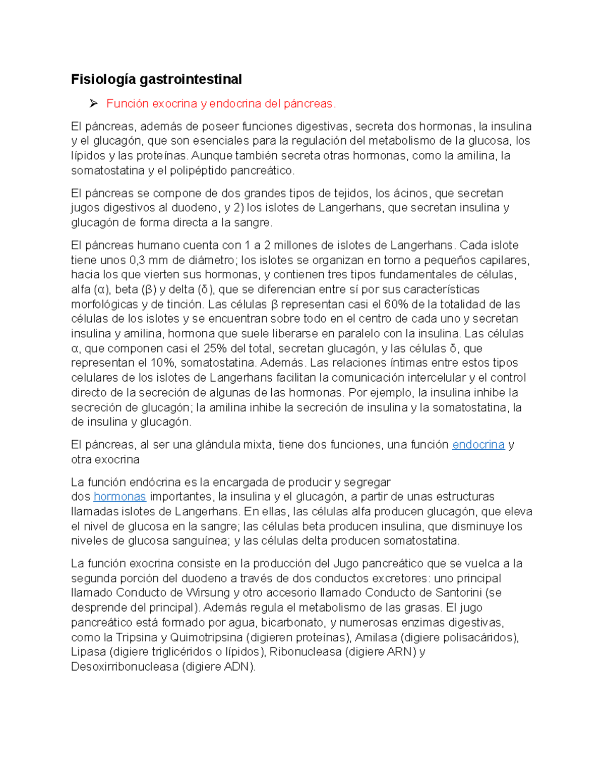 Bloque 10- resumen - hhij - Fisiología gastrointestinal Función ...