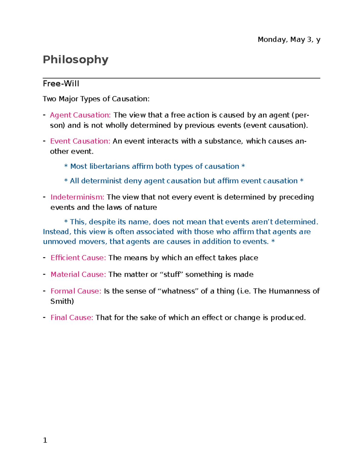 Philosophy Notes 11:07:18 - Tuesday, February 25, y Philosophy Free ...