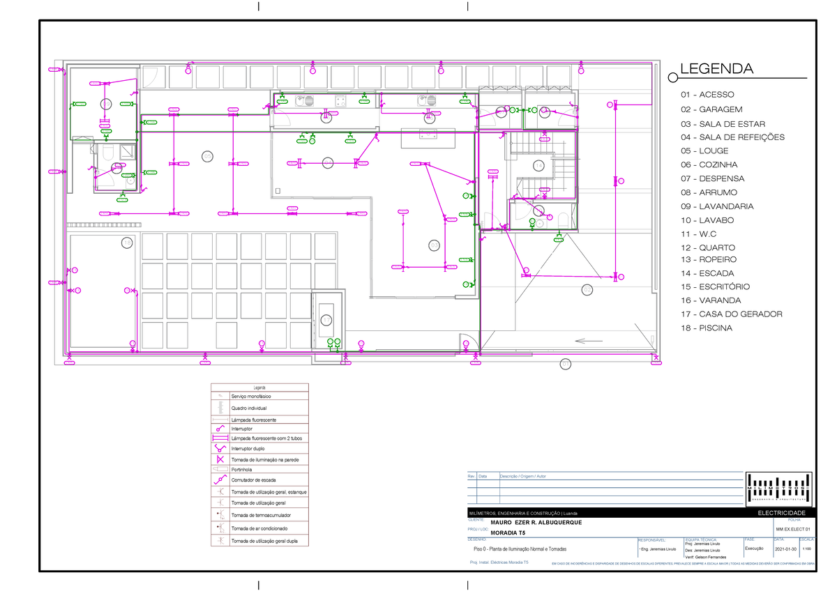 Proj. Instal. Eléctricas Moradia T5 - ####### C2 C ####### C6(3 ...