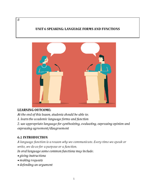 Lecture 09 Discourse Functions - LECTURE WEEK 9 Speaking: Discourse Functions In this chapter ...