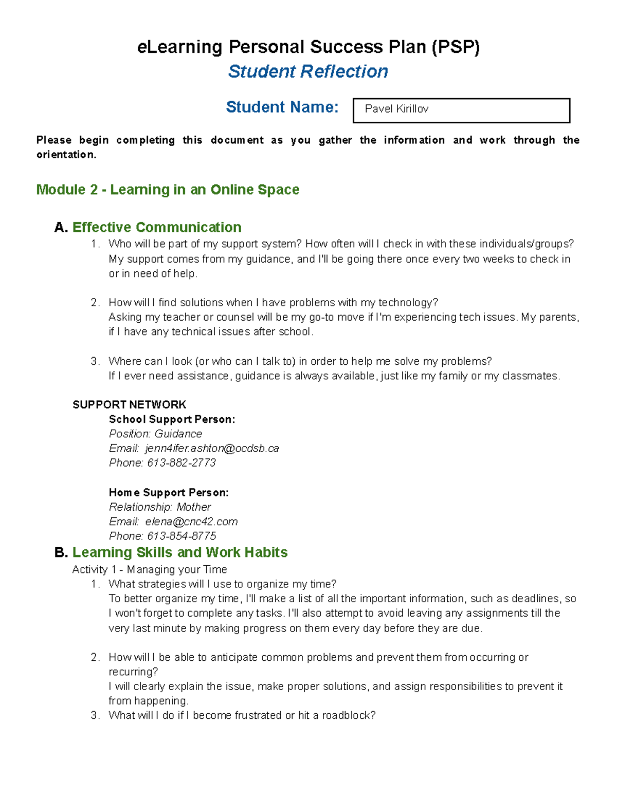 2021+2022+PSP+Student+Orientation+(3) - eLearning Personal Success Plan ...