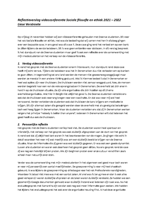 Examen sociale filosofie en ethiek lisa de groote - Datum examen 03/09 ...