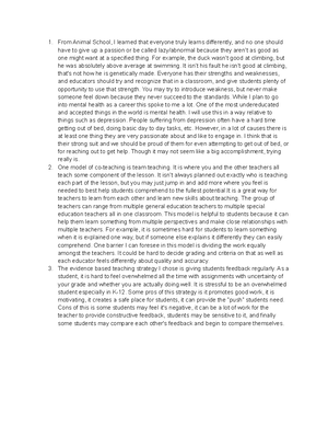 Module 2 Application Activity - 1. Name at least three benefits of formative assessment. a ...