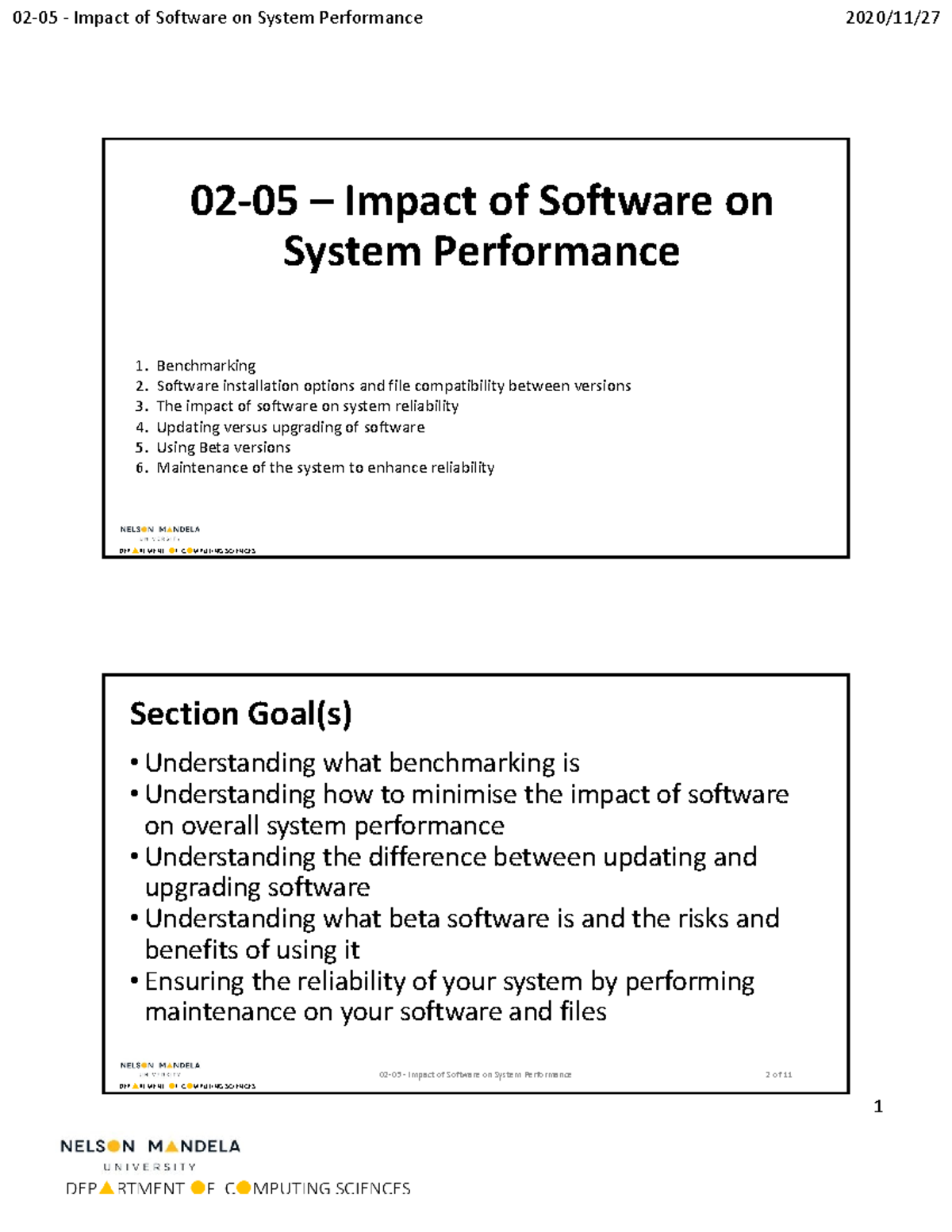 03-02-05 Impact of Software on System Performance ...