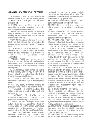 Chapter 05 - Penalties - Penalty Defined Penalty is the punishment ...