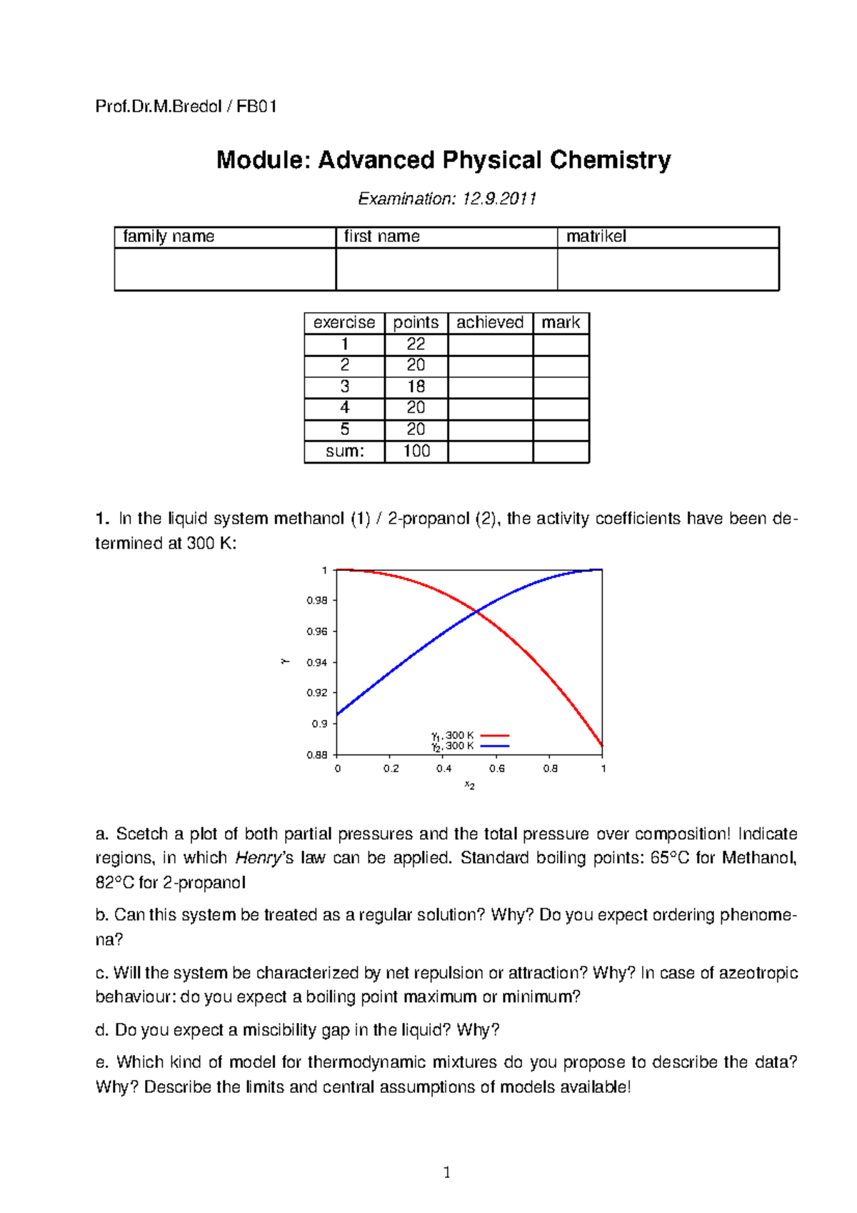 Adv PC.12 - Advanced Physical Chemistry - Prof.Dr.M / FB Module ...
