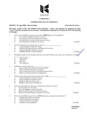 Principles of Marketing and Communication Past Papers - CM23 Page 1 ...