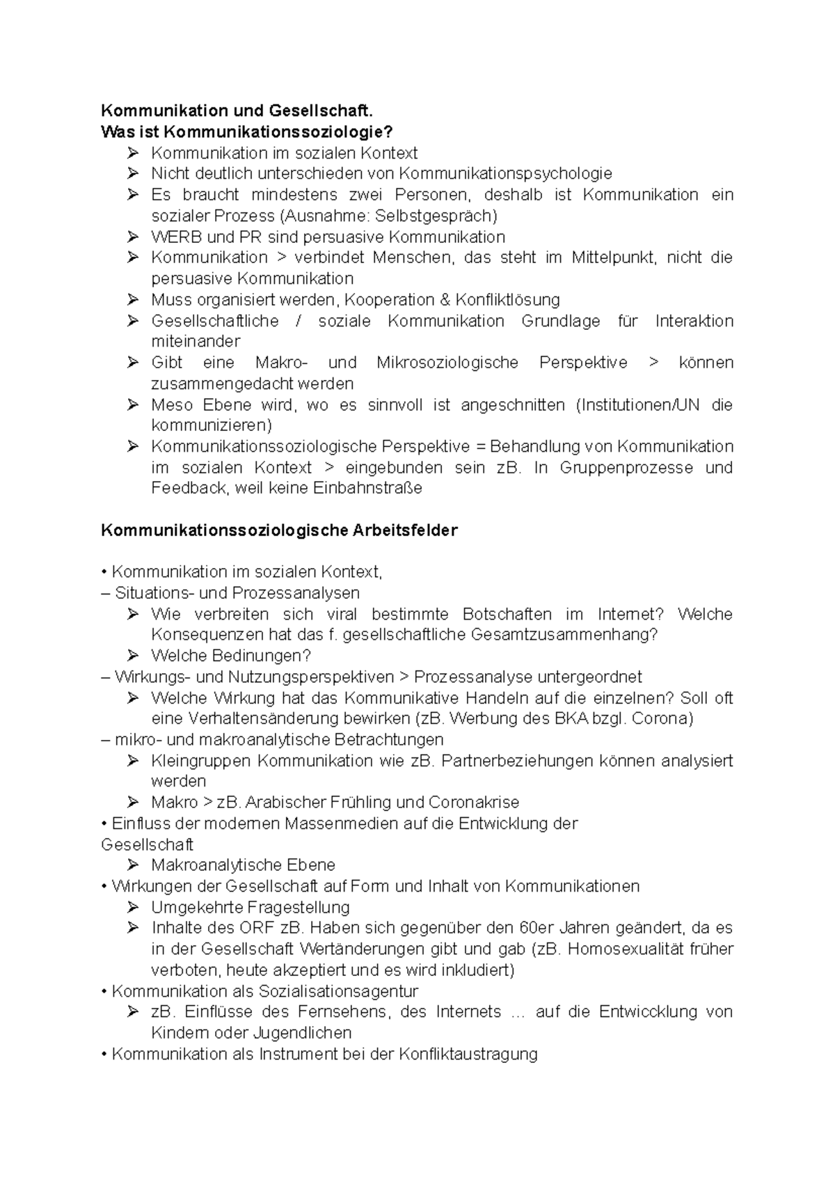 KSOZ Mitschrift SoSe 2022 THEO - Kommunikation und Gesellschaft. Was ...