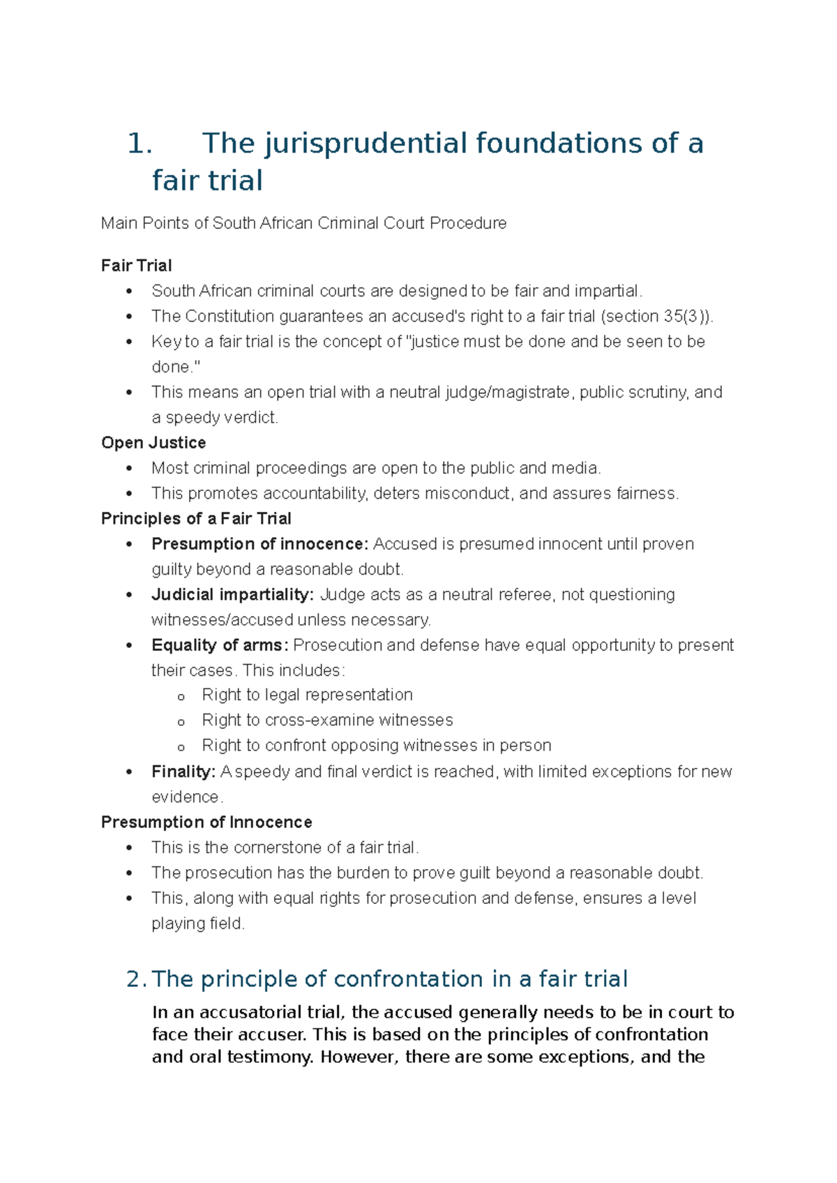 Trial textbook - Summary Criminal procedure handbook - 1. The ...