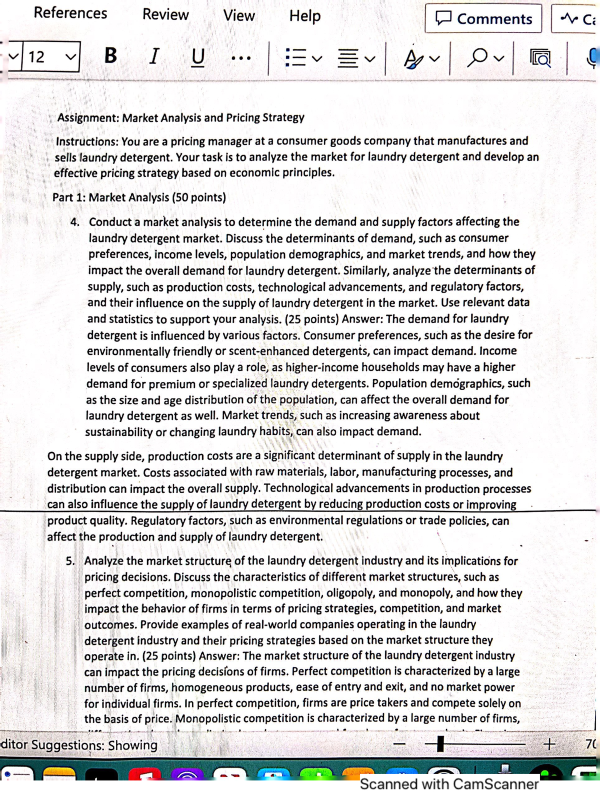 Hw 11 - Homework assignment Topic Market Analysis Coursework Practice ...