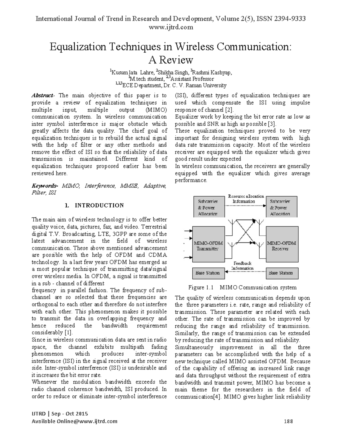 M43 - Its lecture note - ijtrd IJTRD | Sep - Oct 2015 Equalization ...