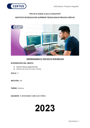 Proyect-Servicio-AA4 - Capítulo I Capítulo II Instituto Certus, Sede Villa el Salvador Ciclo I ...