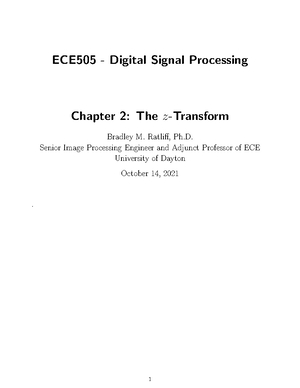 ECE505 Chapter 3 Sampling Theory - ECE505 - Digital Signal Processing Chapter 3: Signal Sampling ...