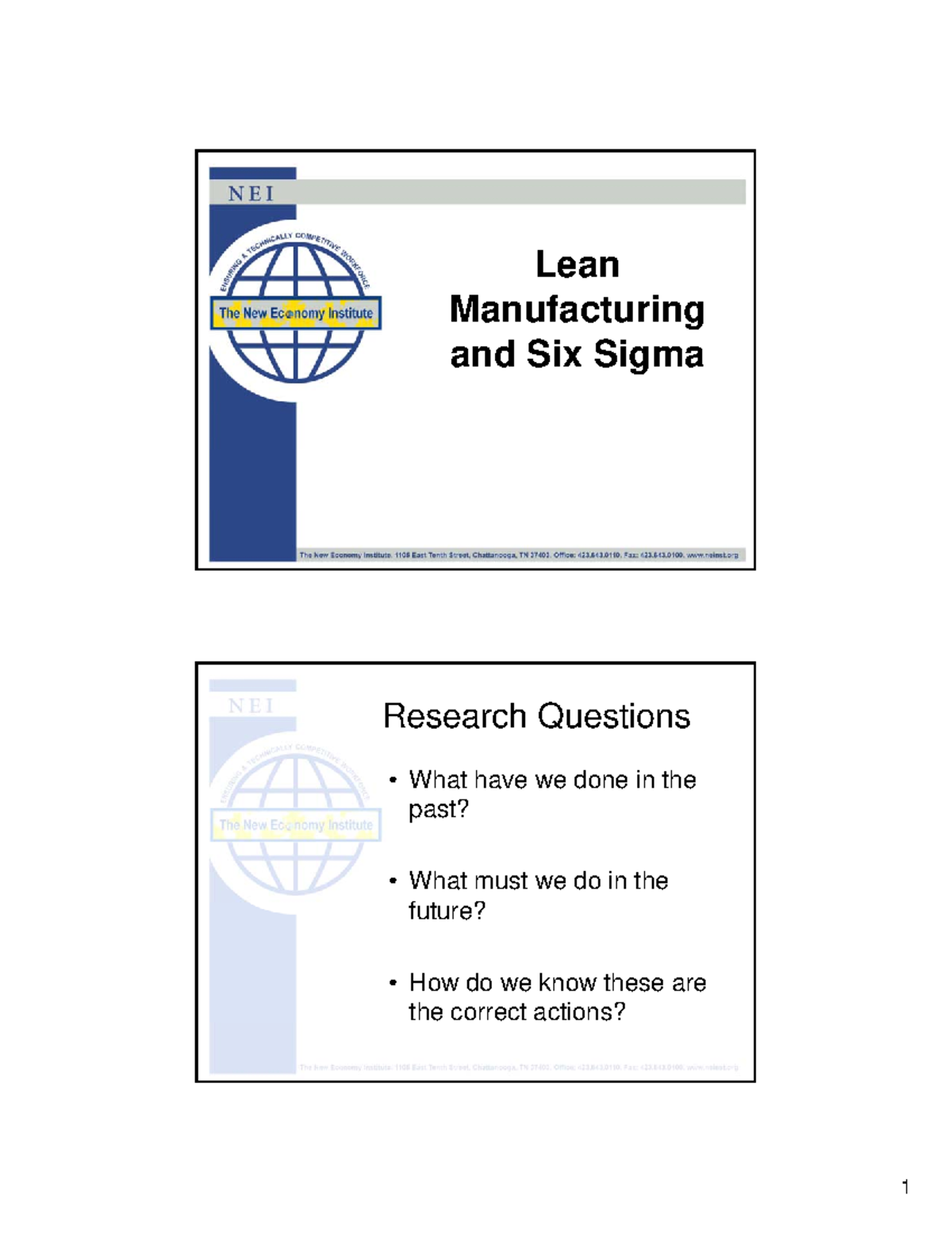 Lean manufacturing and six sigma - Lean Manufacturing and Six Sigma ...