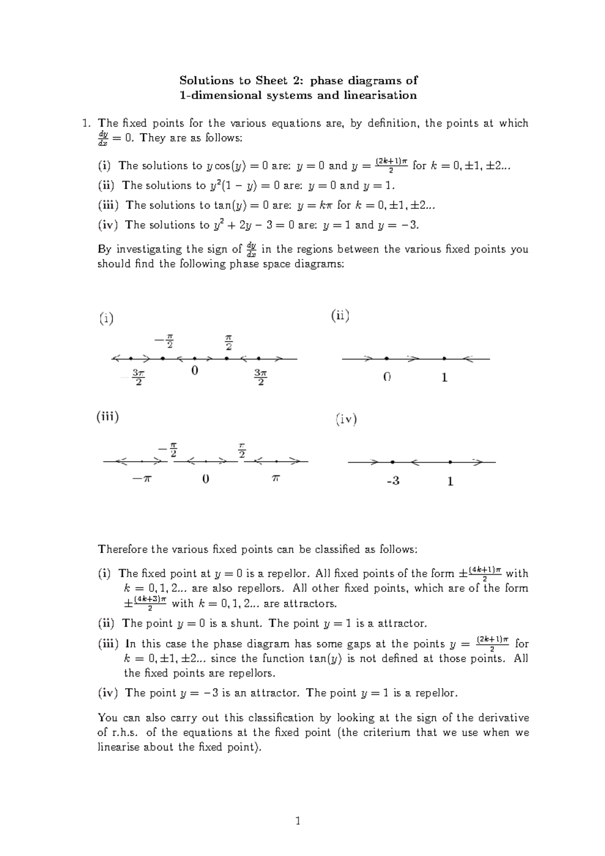 2009-2010 Exercise Sheet 2 - Solutions - Solutions to Sheet 2: phase ...