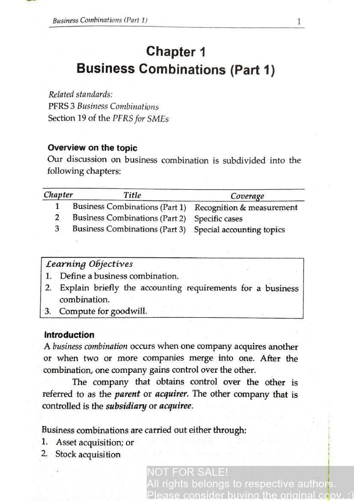 Business Combination Part 1 Scanned PDF - Financial Accounting - Studocu