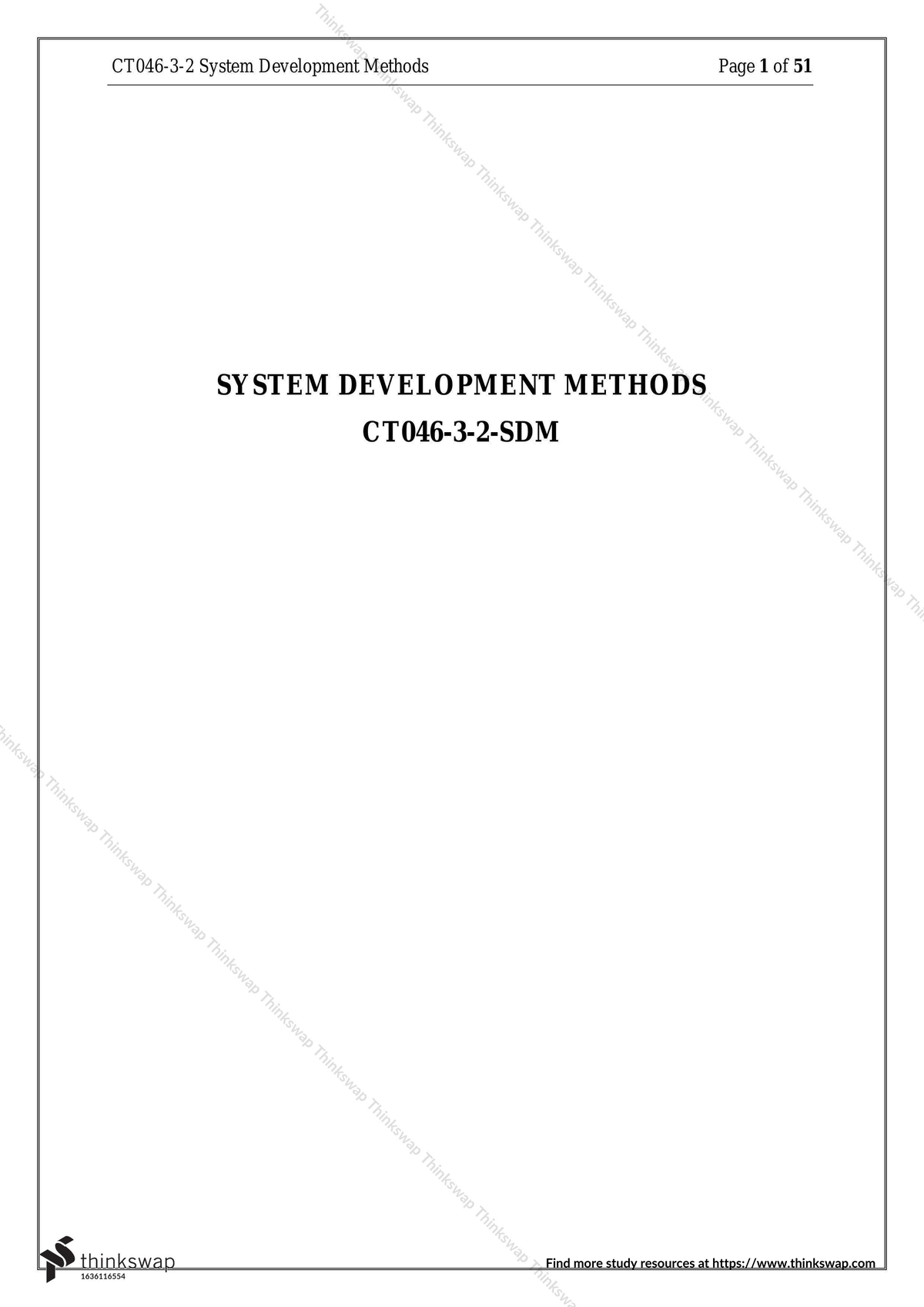 SDM example - SDM - ####### SYSTEM DEVELOPMENT METHODS ####### CT046-3-2-SDM pH SS thinkswan ...