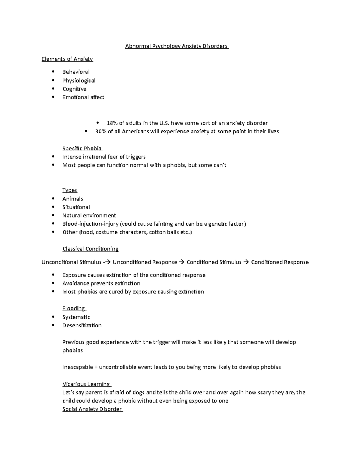 Abnormal psychology anxiety disorders - Abnormal Psychology Anxiety ...