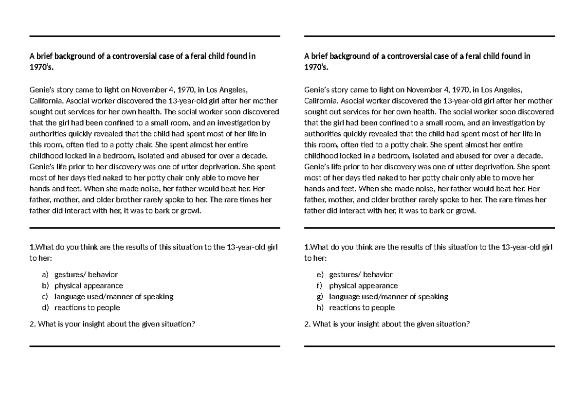 Ucsp activity - A brief background of a controversial case of a feral ...