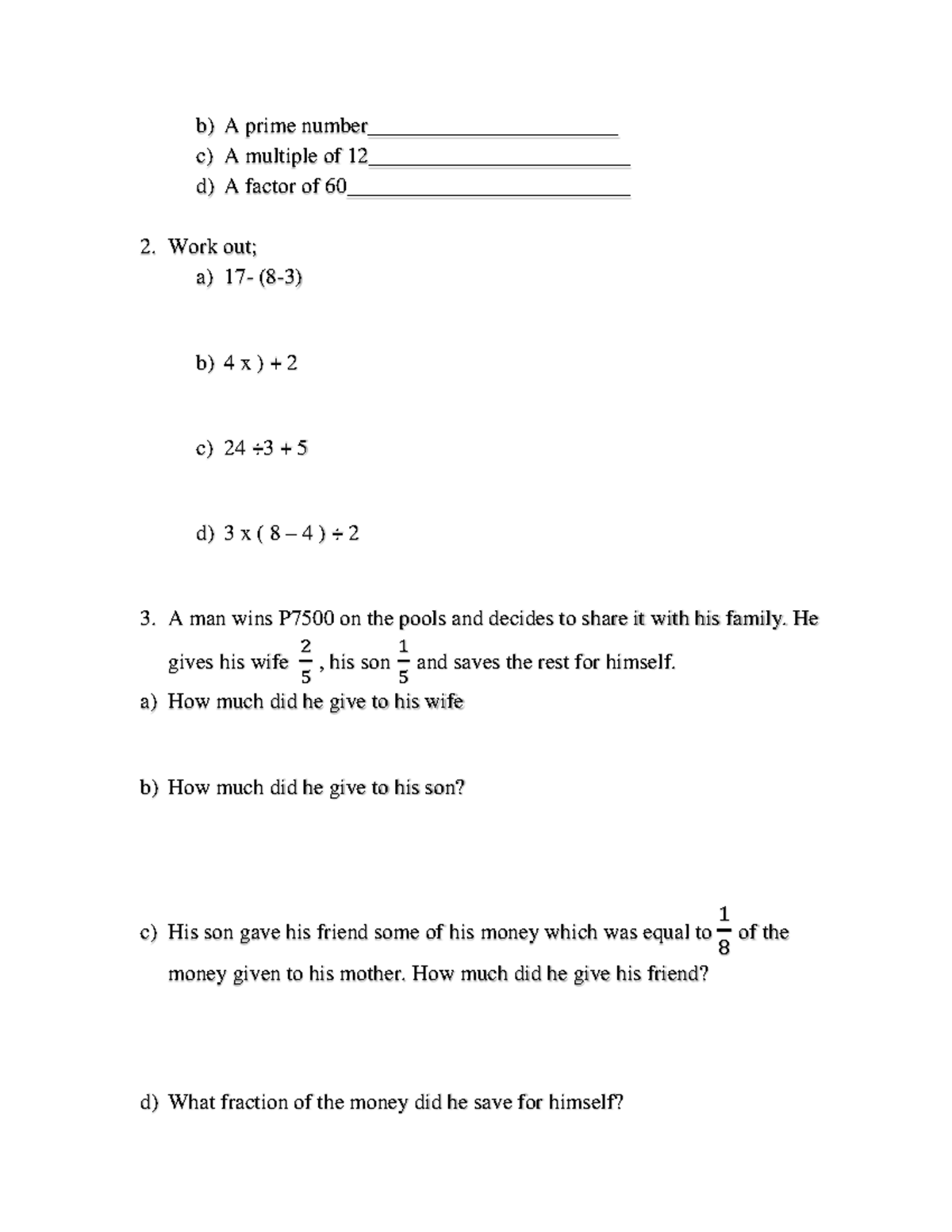 JCE Mathematics Revision KIT part 6 - b) A prime number ...