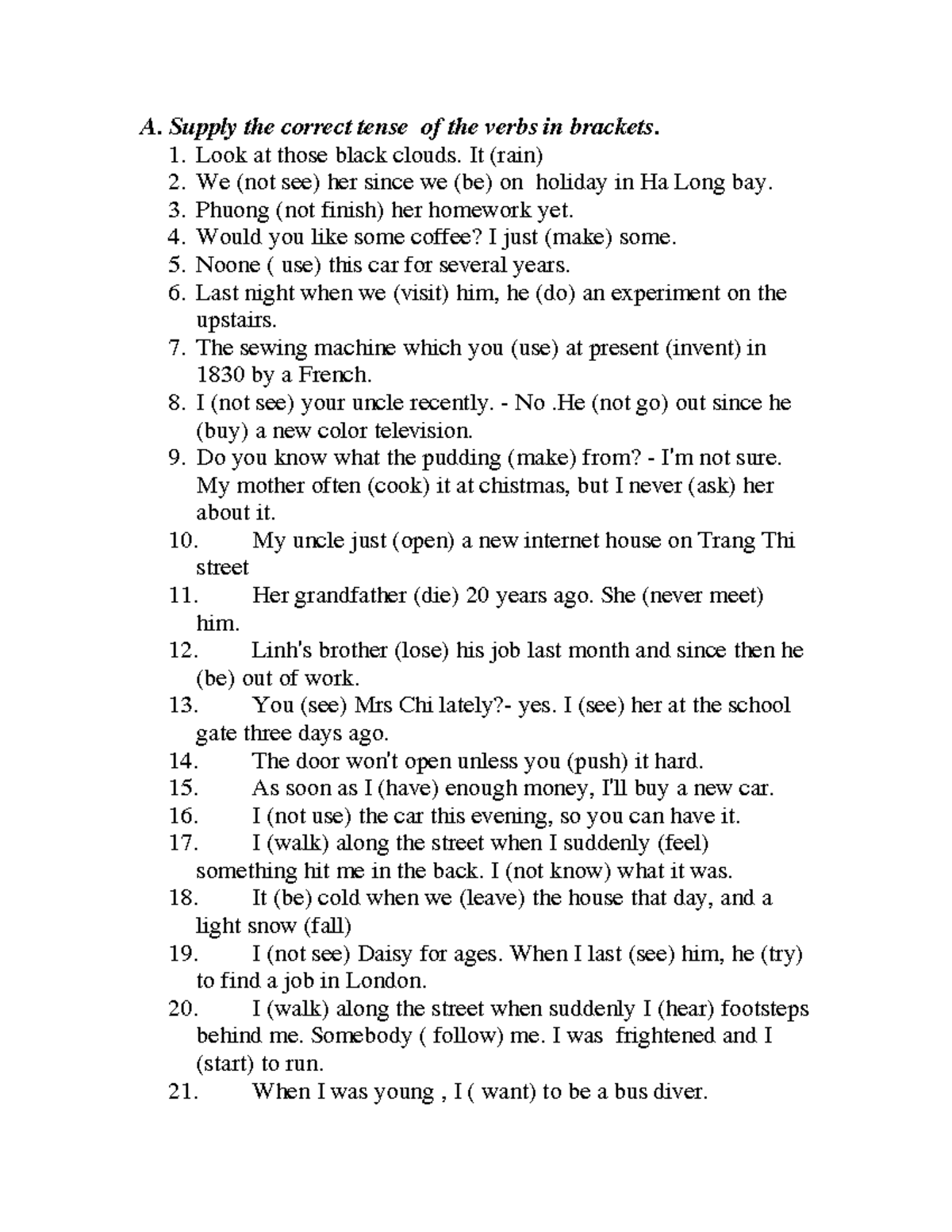 [123doc] - chia-dang-dung-cua-dong-tu-cho-hsg-lop-8-9 - A. Supply the ...