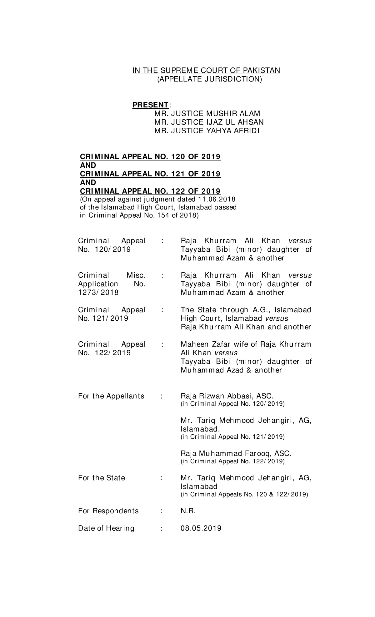 Crl -Supreme Court Judgement (Criminal Appeal - PPC- SS.337-F(i) , 337 ...