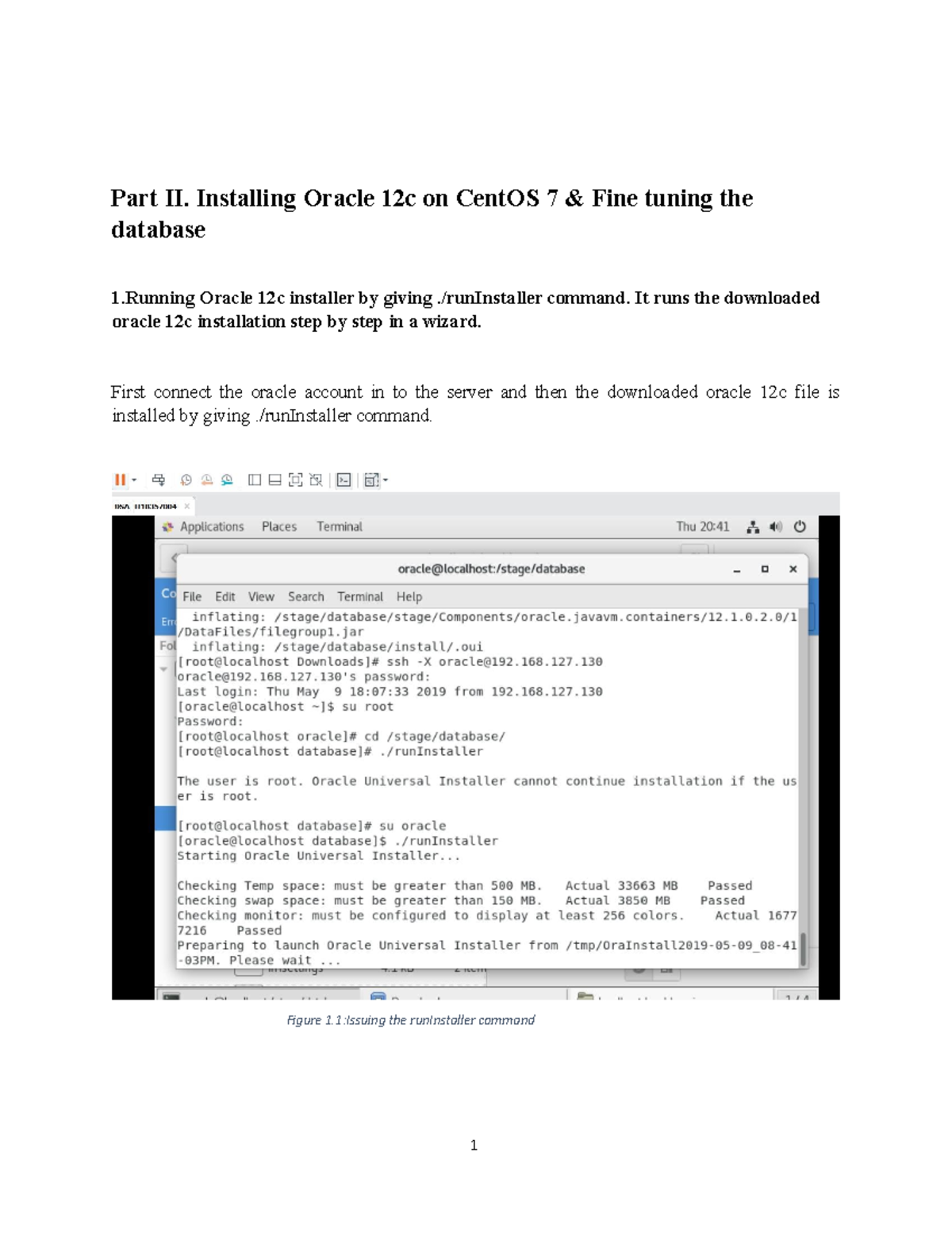 Assignment on Oracle Insatllation - Database Systems Administration ...