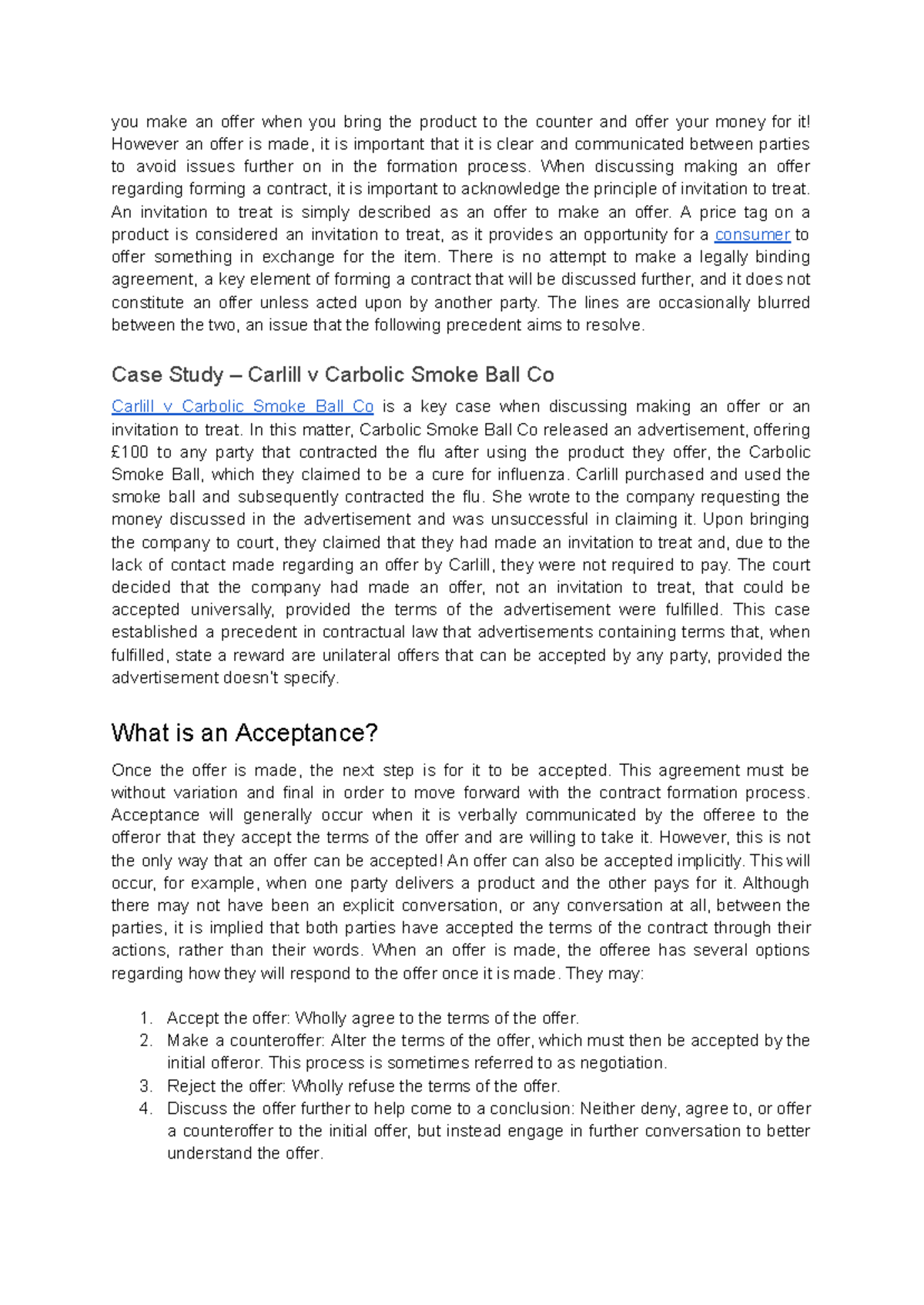 Contracts - legal studies for grade 12 - you make an offer when you ...