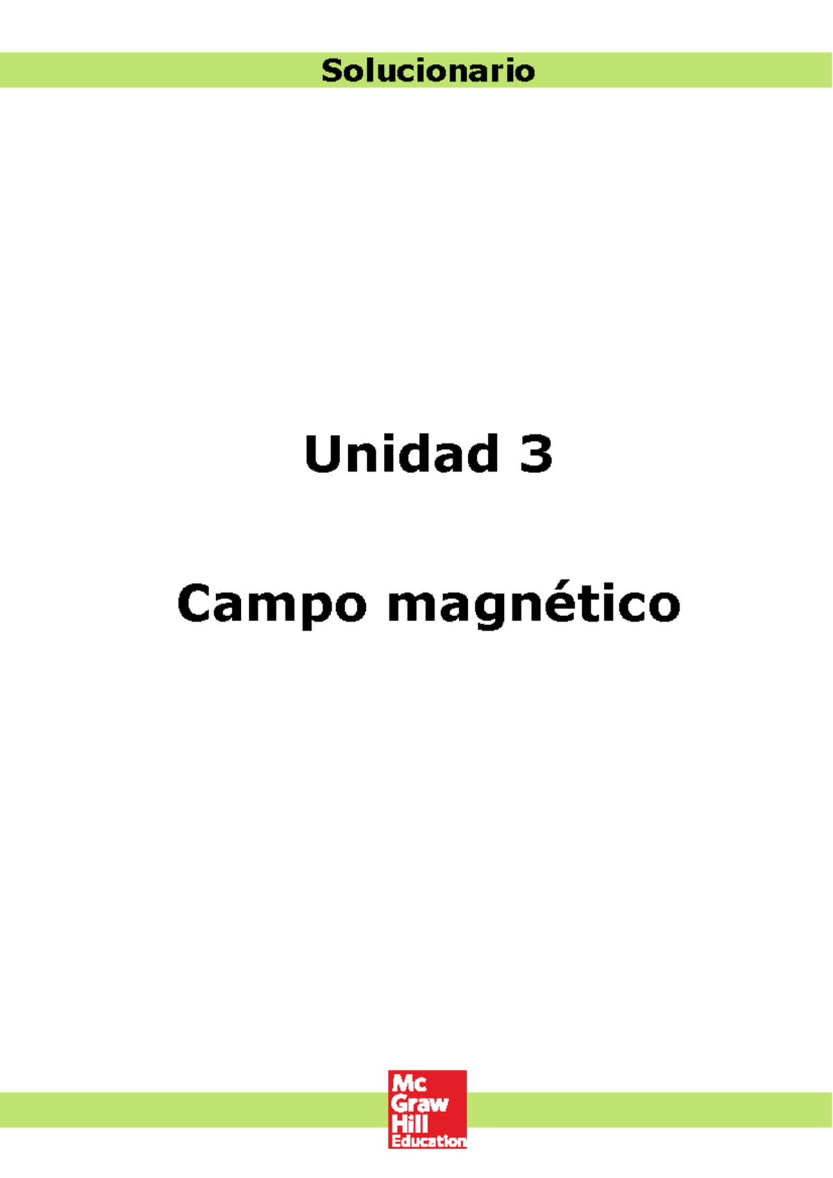 Solucionario Fisica 2BACH Mc Graw Hill Unidad 3 - Solucionario Unidad 3 Campo magnético ...