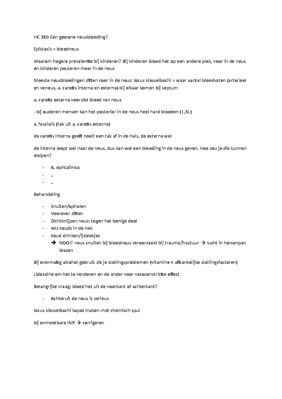 HC 38b Een gewone neusbloeding - HC 38b Een gewone neusbloeding ...