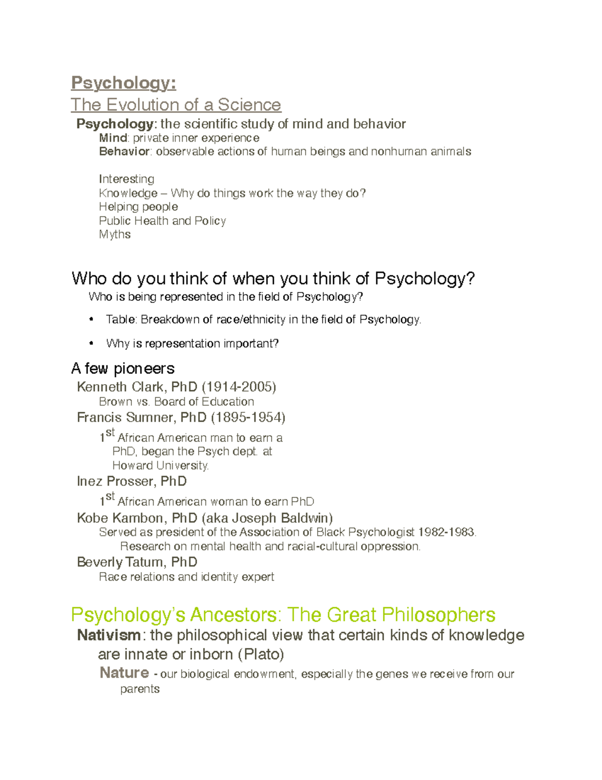History of Psychology - Psychology: The Evolution of a Science ...